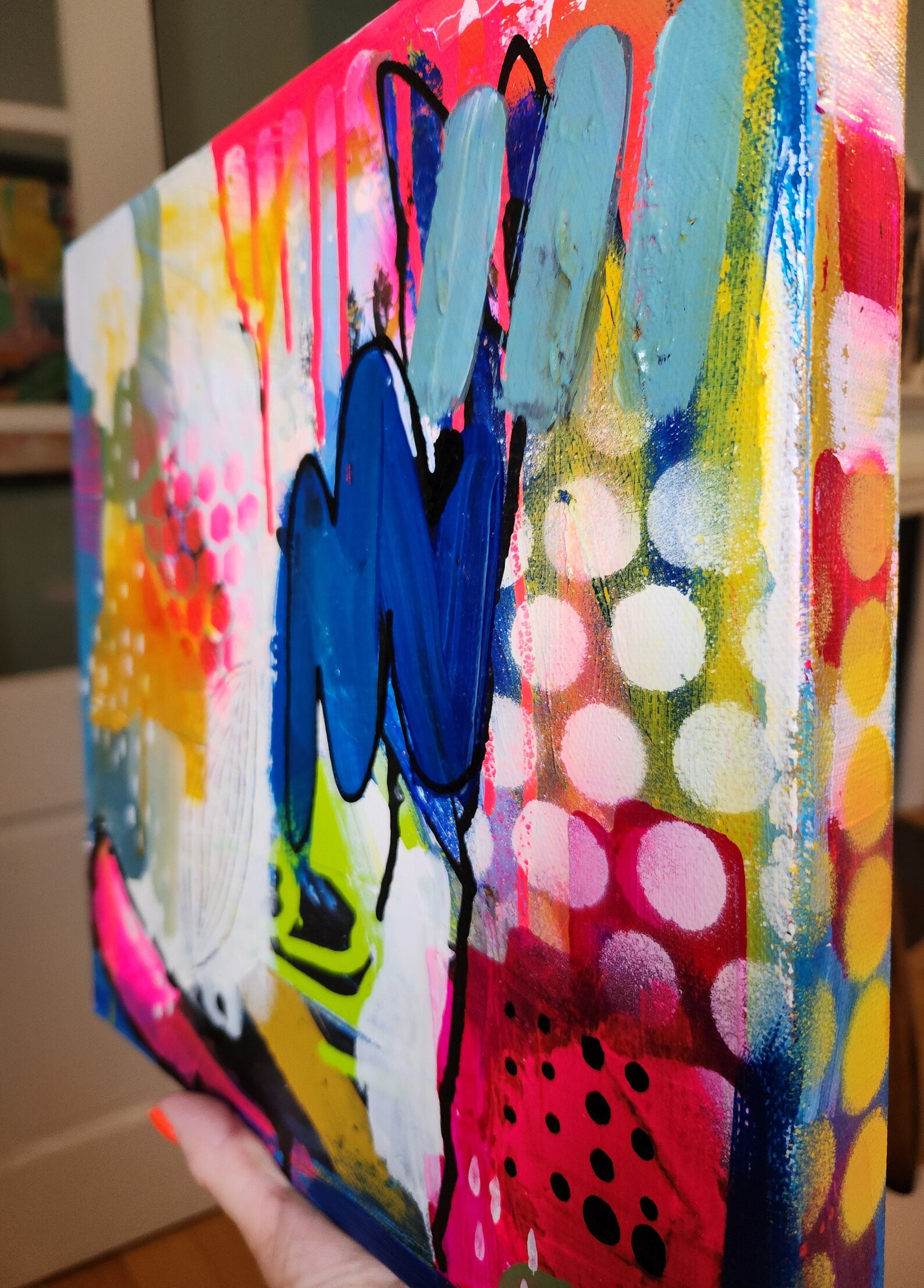 Vibrant Modern Abstract Paintings, Original Bold Artwork on Canvas - Etsy