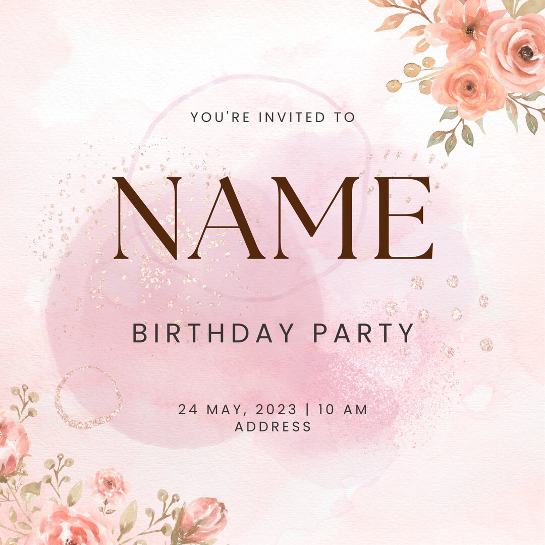 Custom Party Invitation DIGITAL DOWNLOAD - Etsy