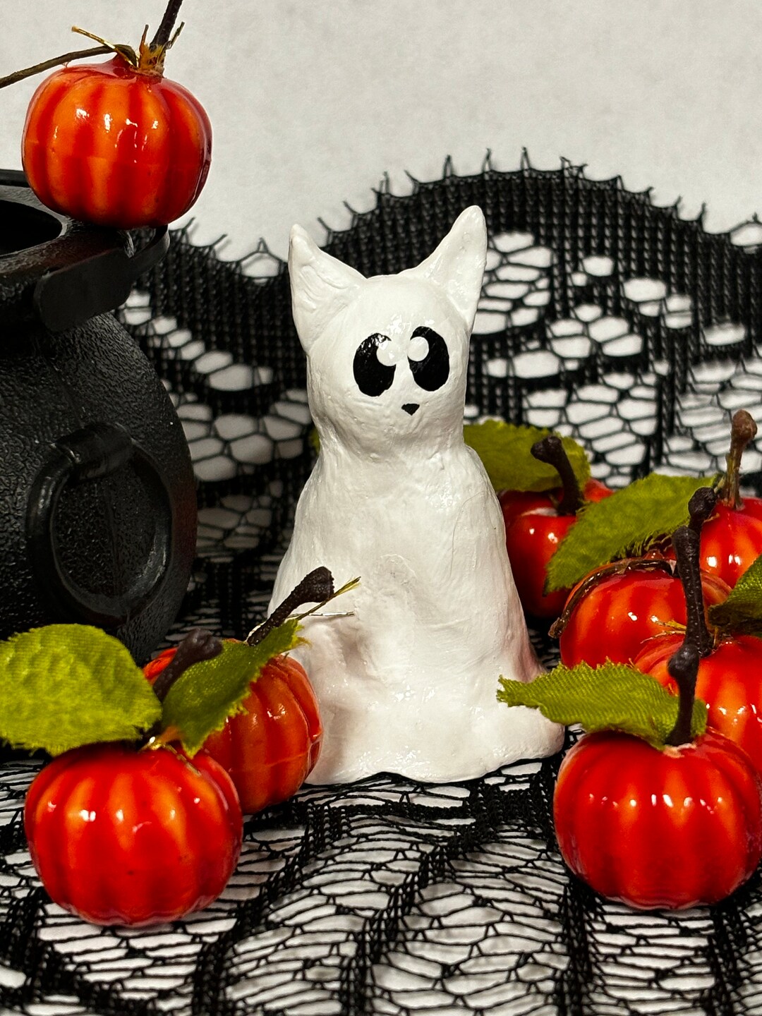 Handmade Scream Ghost Cat Figurine Personalized - Etsy