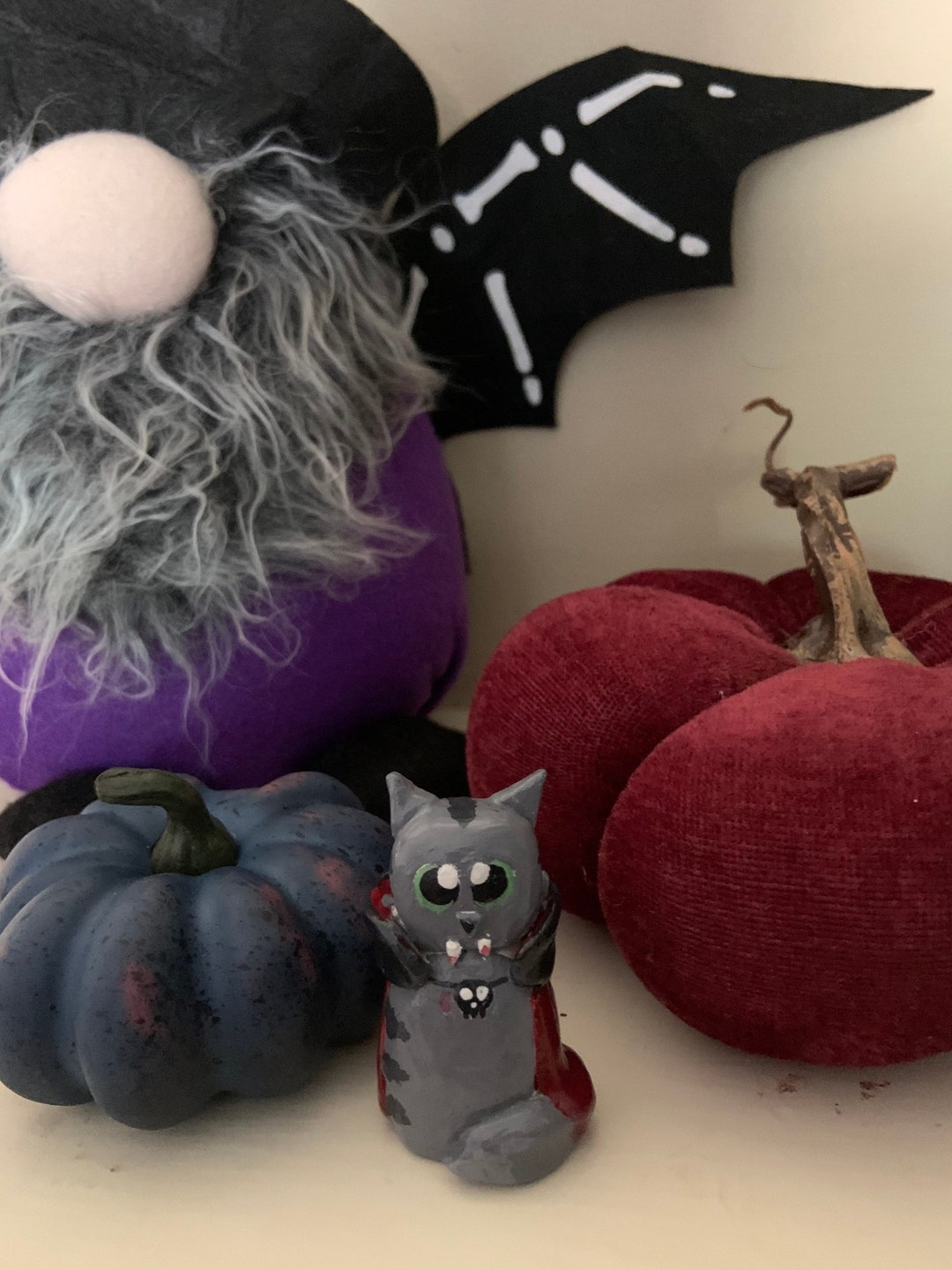 Custom Cat Vampire Figurine for Halloween - Etsy