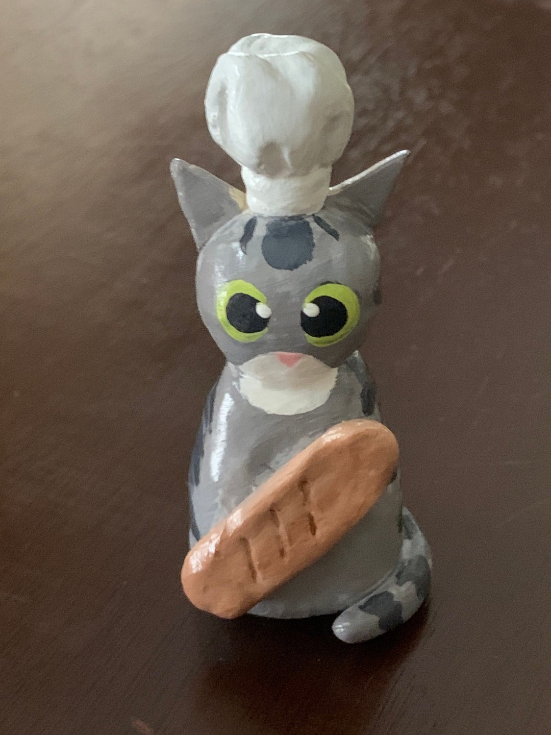 Desk Buddies: Chef Baking Bread Handmade Custom Cat Figurine - Etsy