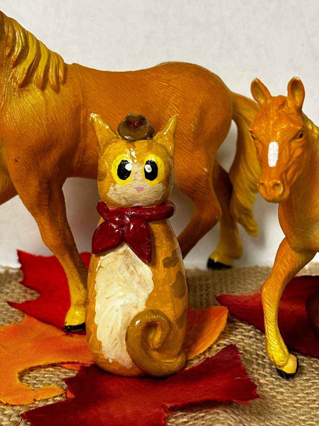 Handmade Cowboy Rodeo Cat Figurine Personalized - Etsy