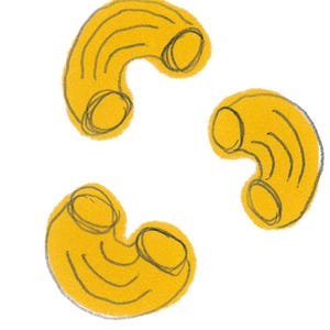 Pasta Noodle Hand Drawn Clipart - Etsy