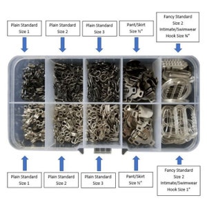 Hook & Eye Fastener Sets - 150 Pair/sets - Etsy