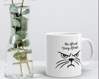 Angry Cat Face Mug - Etsy