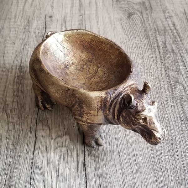 Gold Hippo - Etsy
