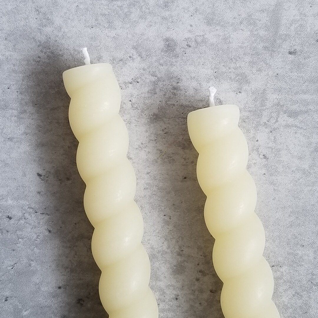 Unscented 10 Inch Twisted Taper Candles Set of 2 - Etsy