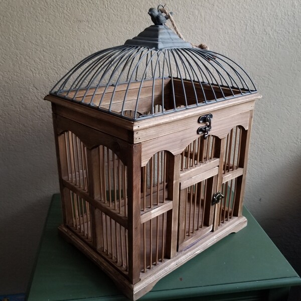 Wooden Bird Cage - Etsy
