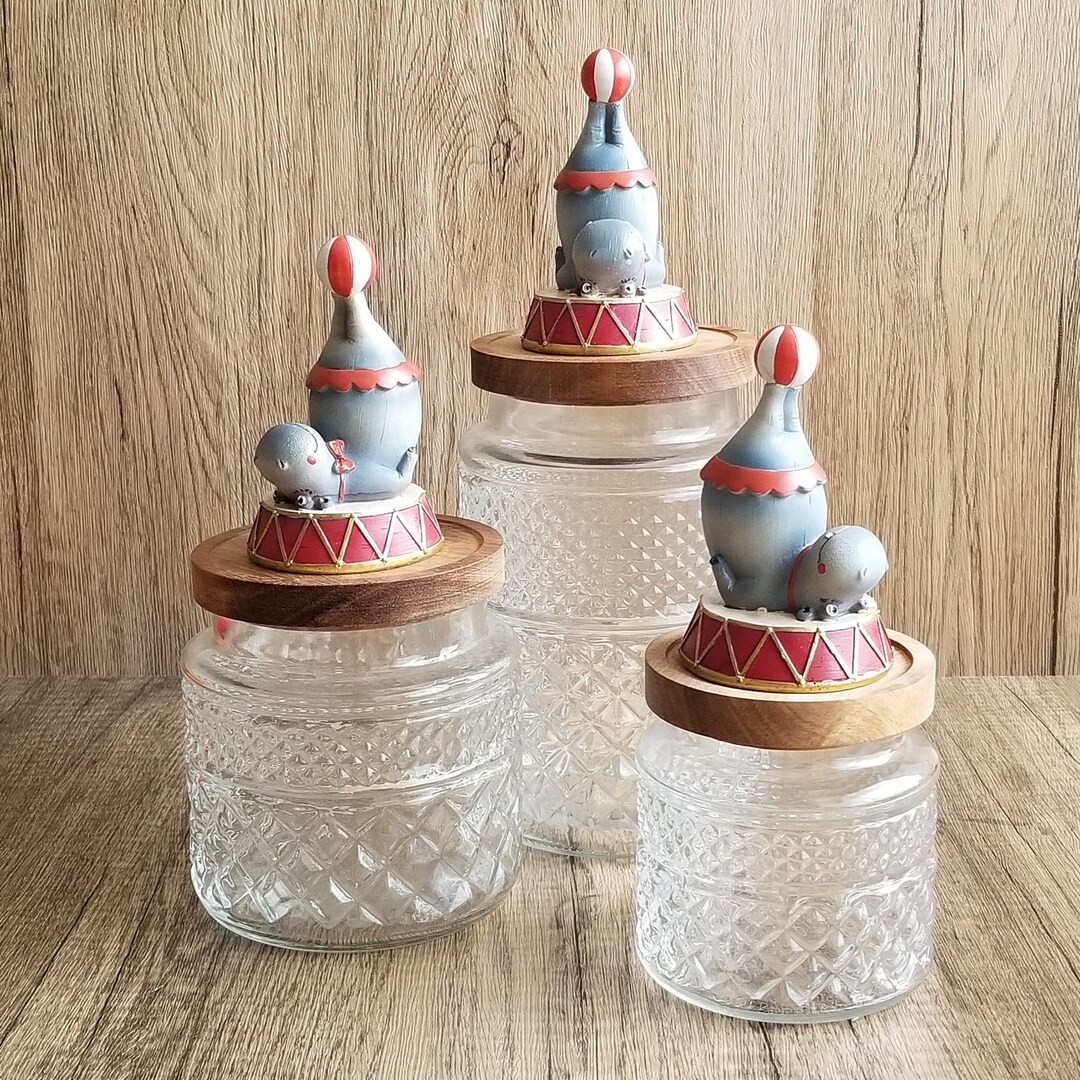 Balancing Hippo Treat Jar - Etsy