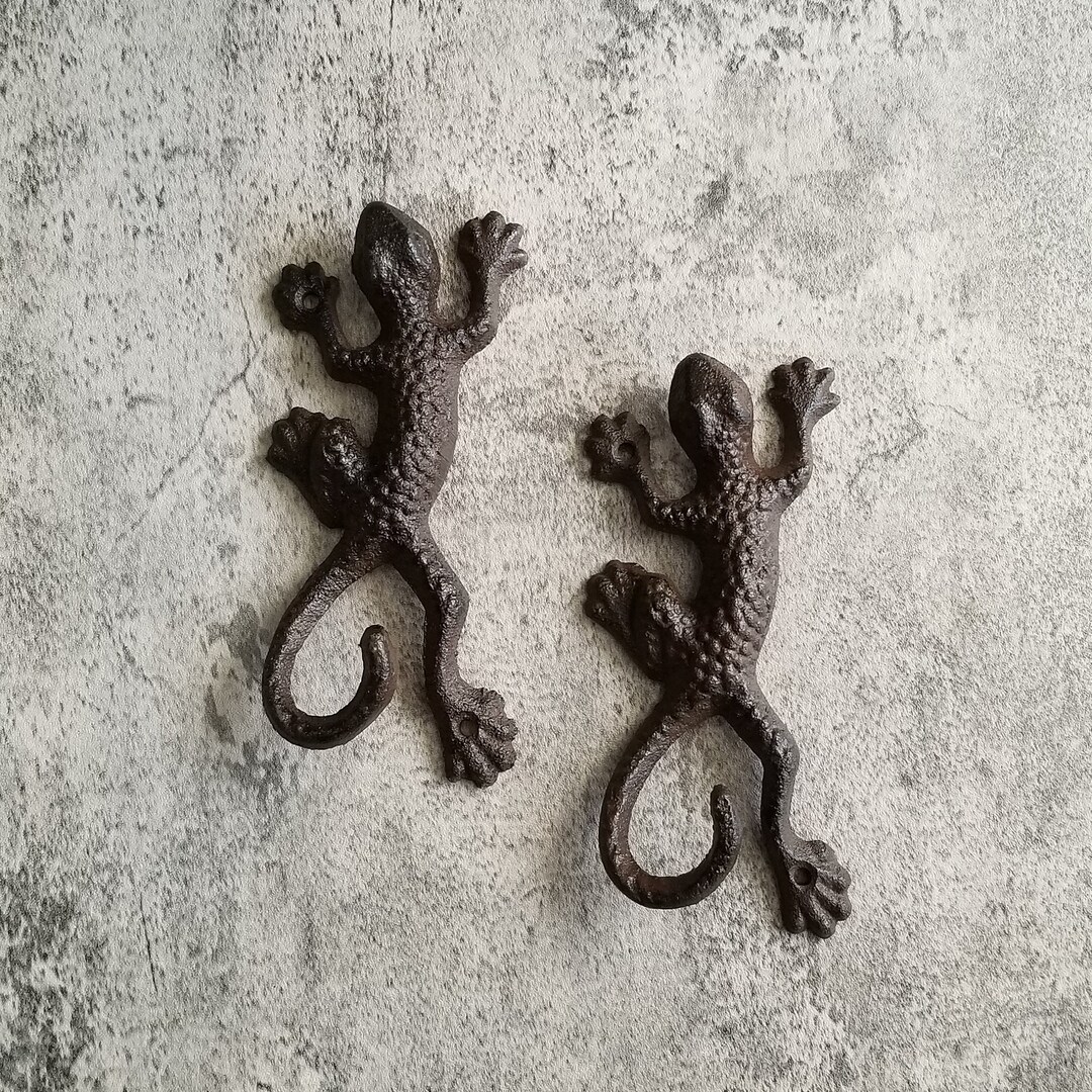 Cast Iron Lizard Wall Set of 2 - Etsy