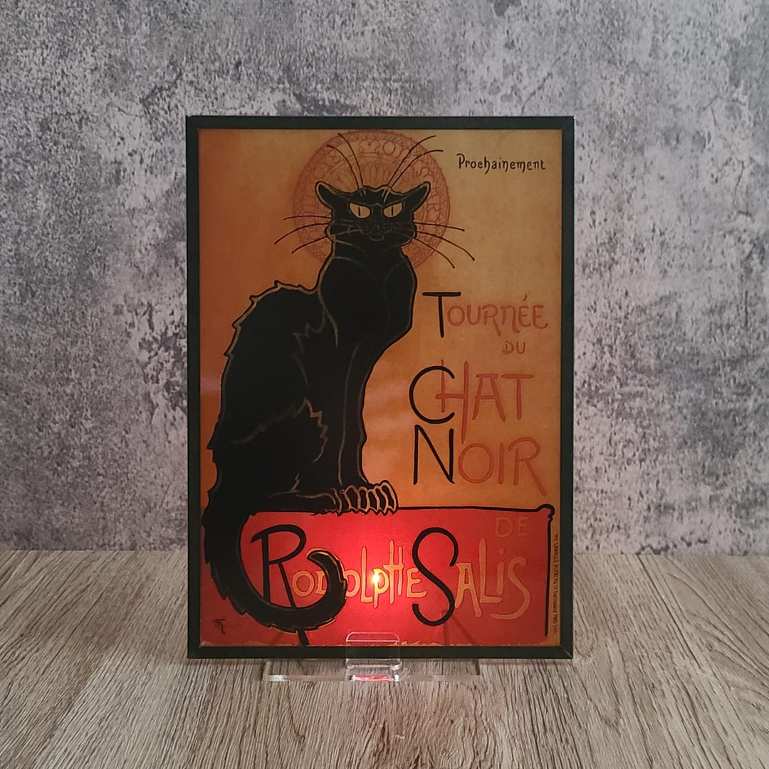 Steinlen Le Chat Noir Art Glass - Etsy