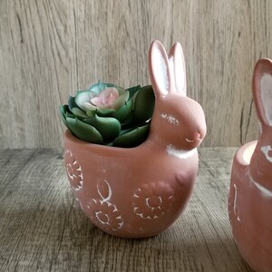 Bunny Terracotta Planters Set of 3 - Etsy