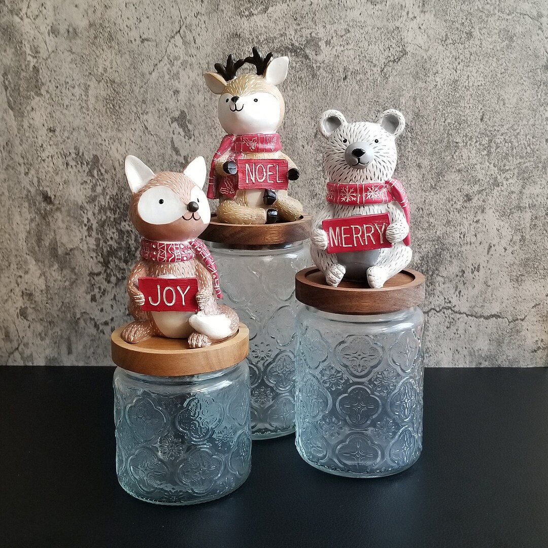 Food Storage, Food Canister Set, Glass Canister Set, Woodland Animal ...