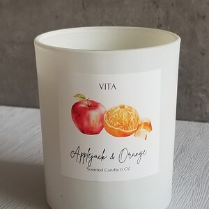 Applejack & Orange by Vita Scented 6 OZ Candle - Etsy