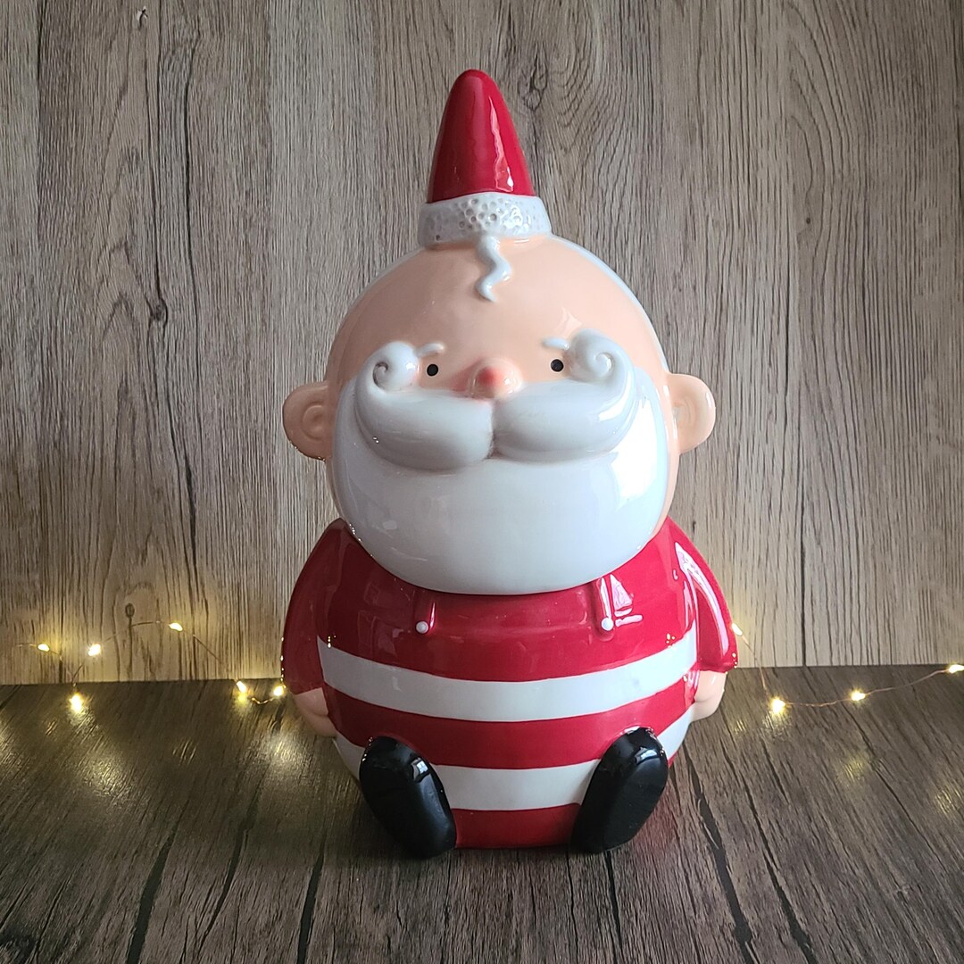 Cookie Jar, Holiday Cookie Jar, Tubby Santa Cookie Jar - Etsy