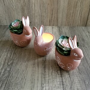 Bunny Terracotta Planters Set of 3 - Etsy