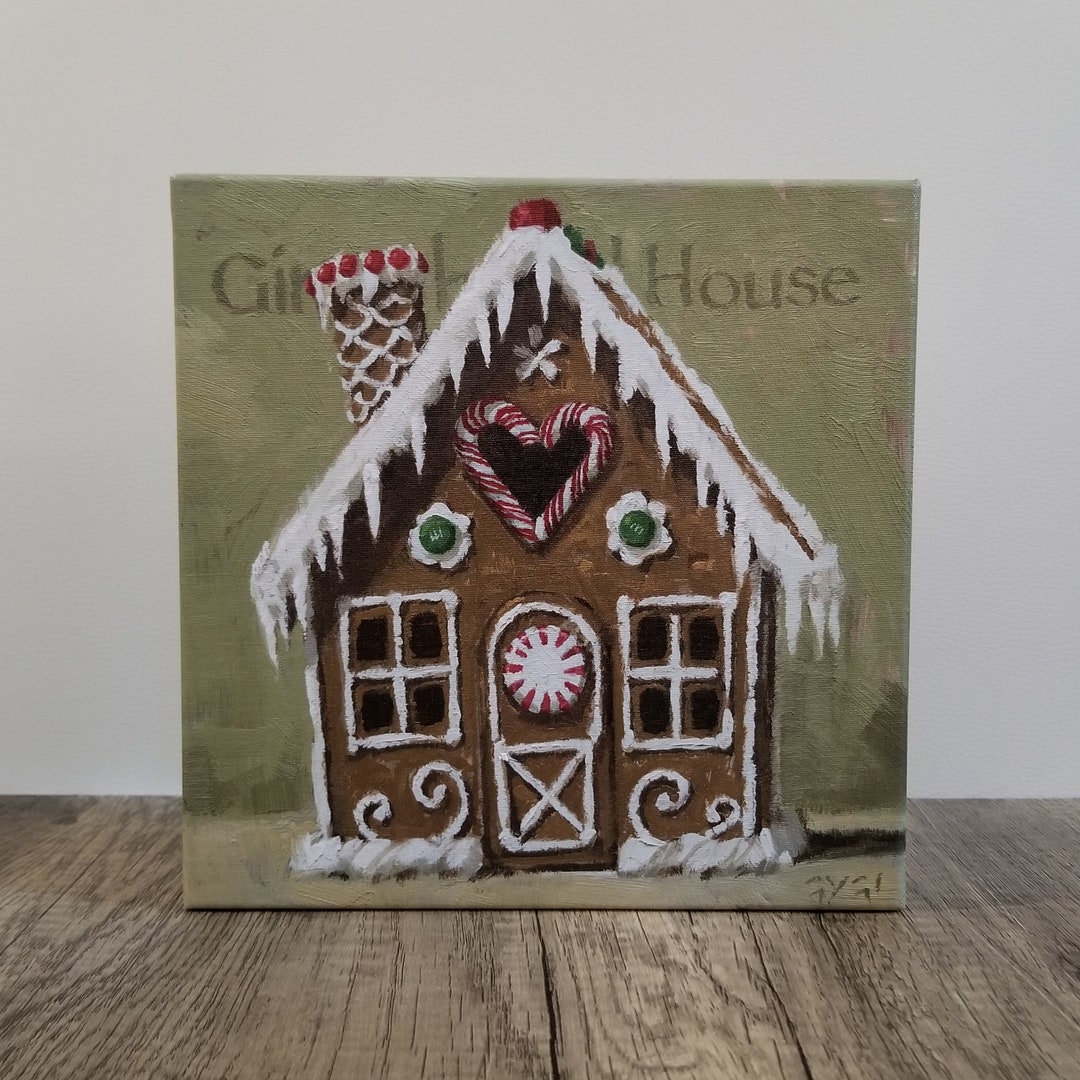 Gingerbread House Wall Art - Etsy