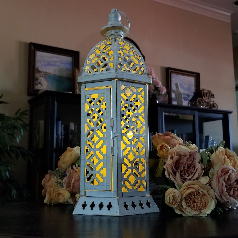 Large Cutwork Hexagon Lantern - Etsy