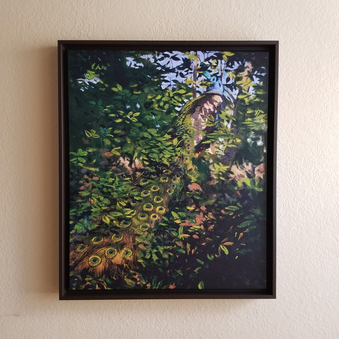 Avian Wall Art, Wildlife Art, Peacock Wall Art, Peacock in the Woods by Abbot Handerson Thayer ...