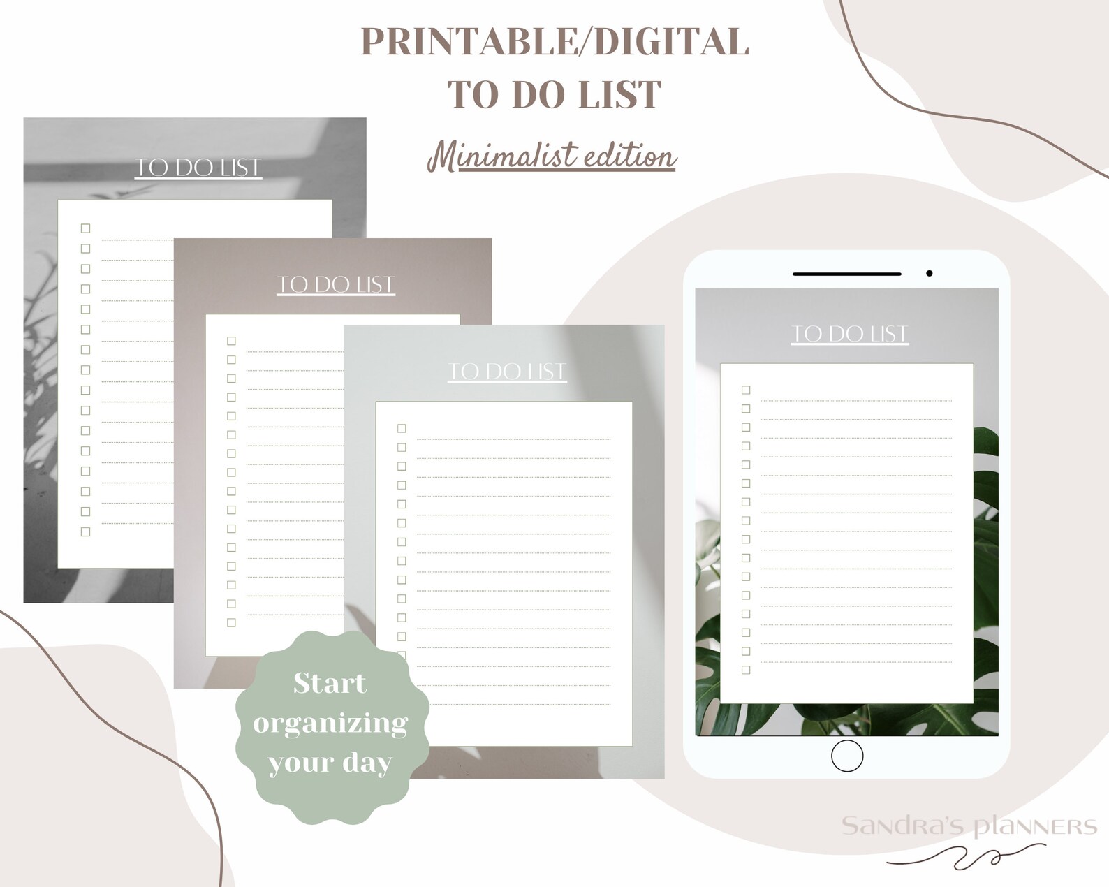 Minimalist to Do List Printable Checklist Simple Task List - Etsy