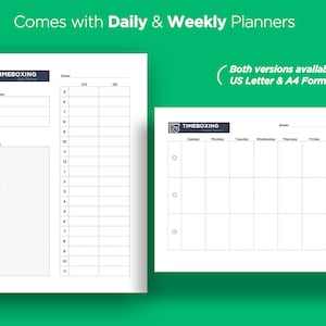 TIMEBOXING Digital Planner | Daily + Weekly Format | Time Box Planner ...