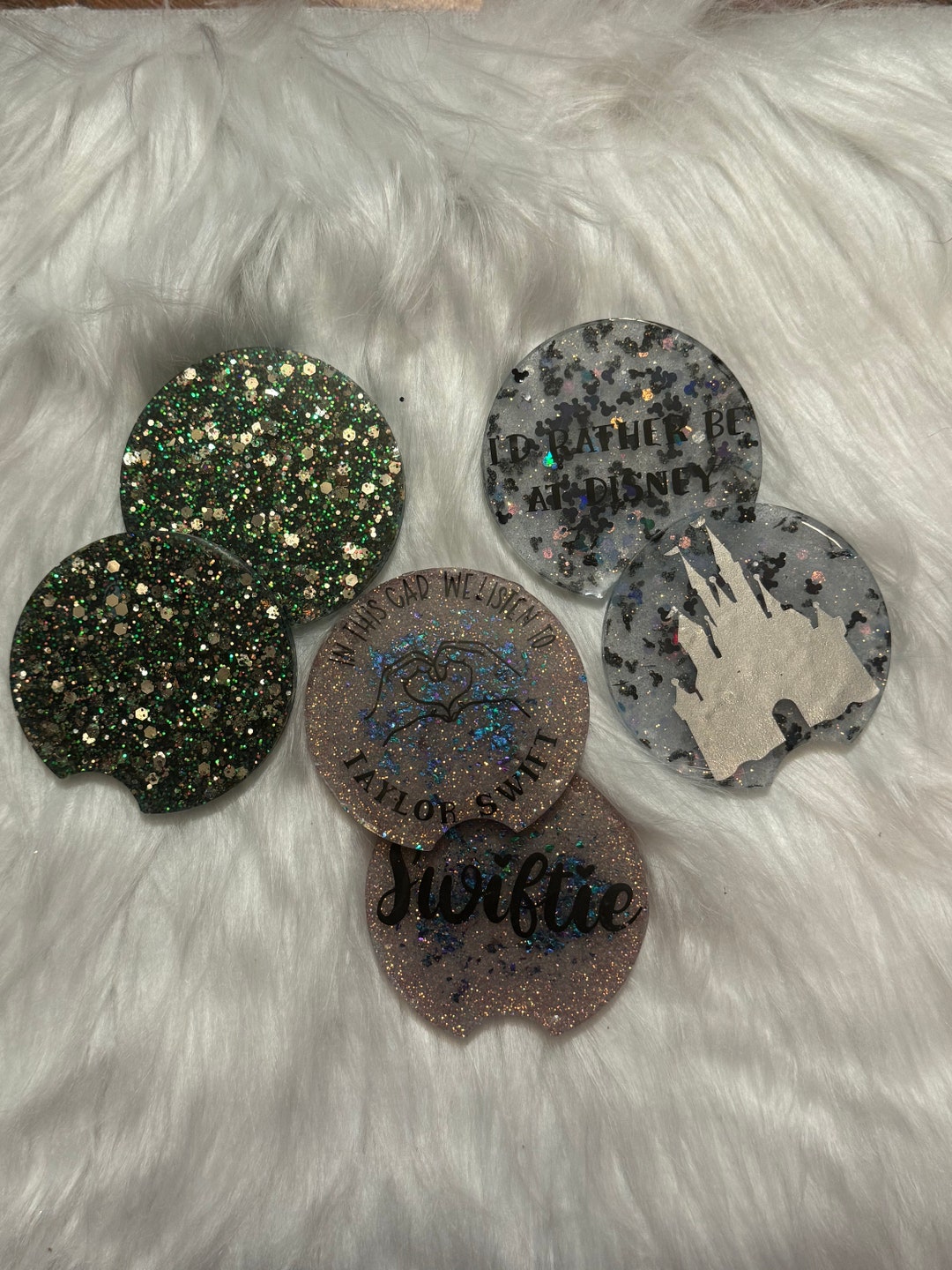 Car Coasters, Swiftie, Castle, Mouse, Green Goddess - Etsy