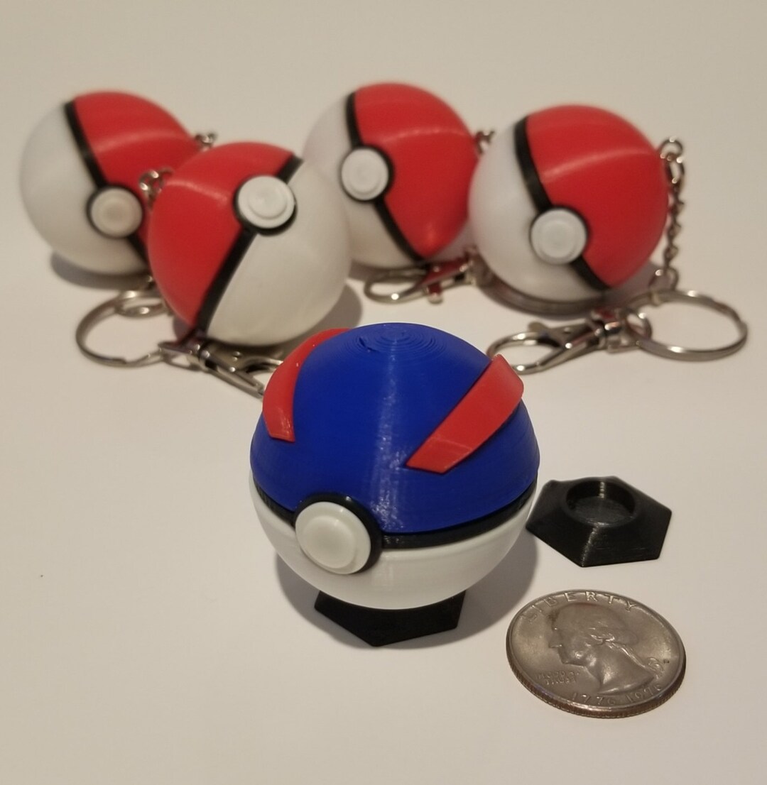 Great Ball Pokeball Keychain - Etsy