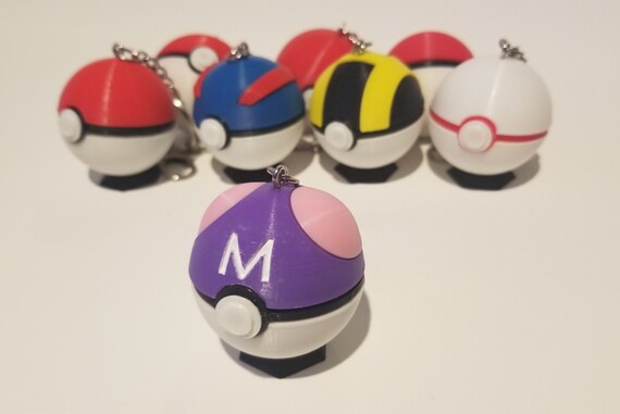 Master Ball Pokeball Keychain - Etsy
