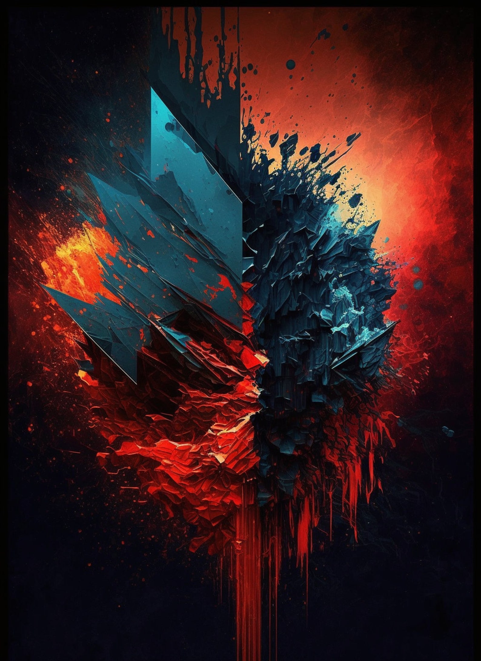 Abstract Poster Art Inspired by Zdzislaw Beksinski Digital Art High ...