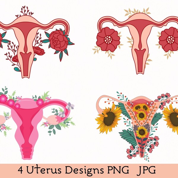 Floral Uterus Svg - Etsy
