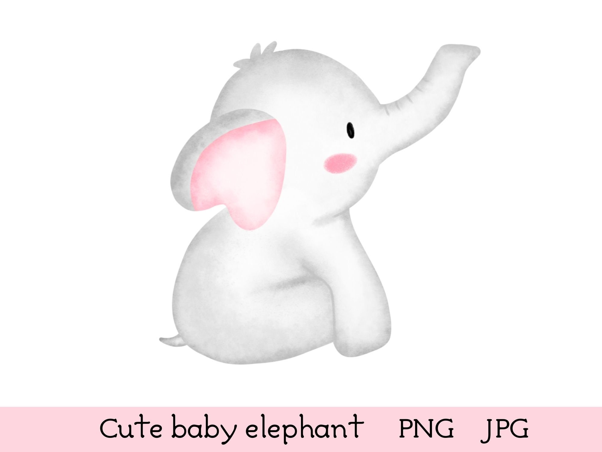 Schattige olifant png baby olifant png olifant clipart - Etsy Nederland