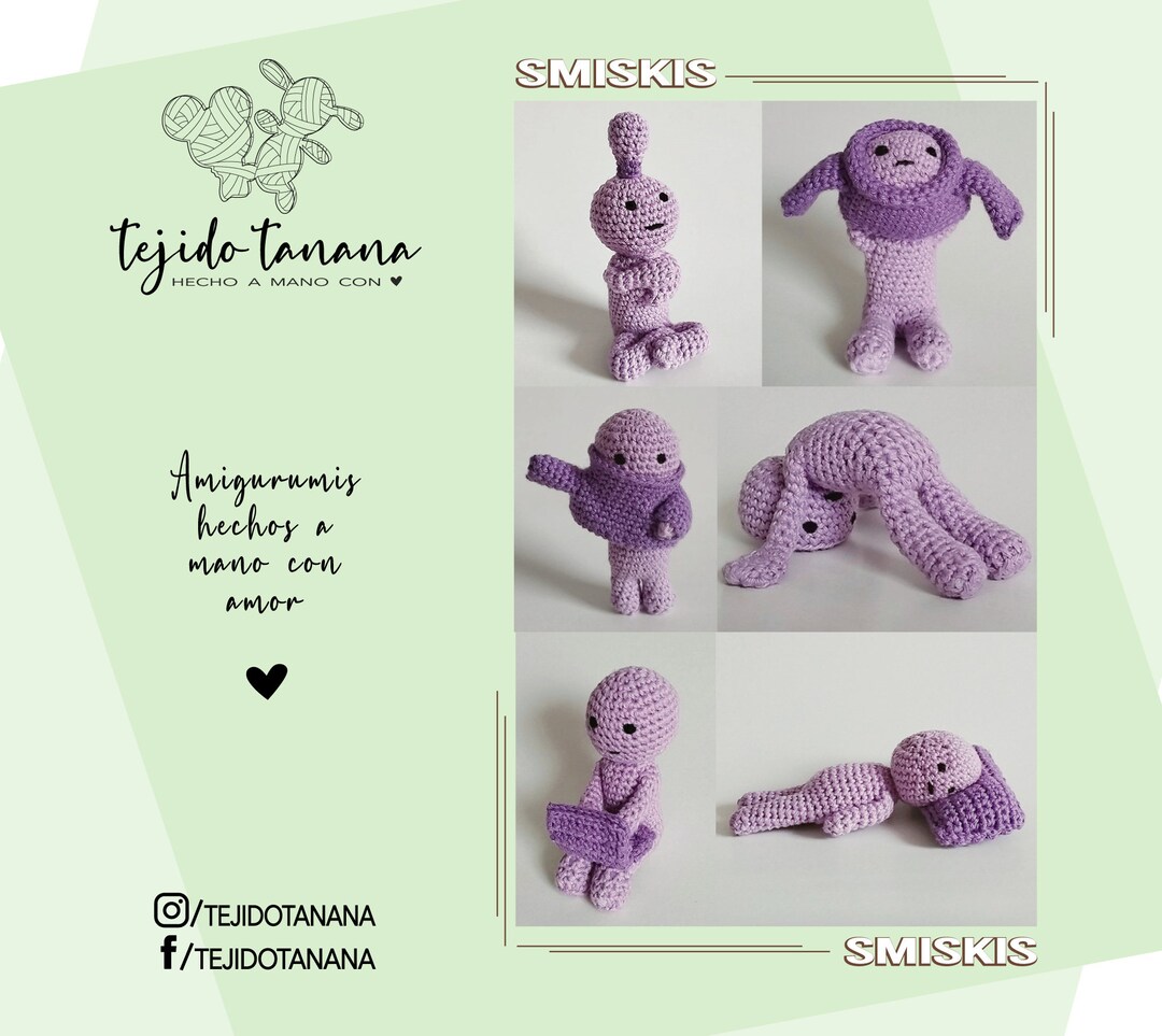 Smiskis Crochet Pattern Amigurumi Smiskis Smiski - Etsy