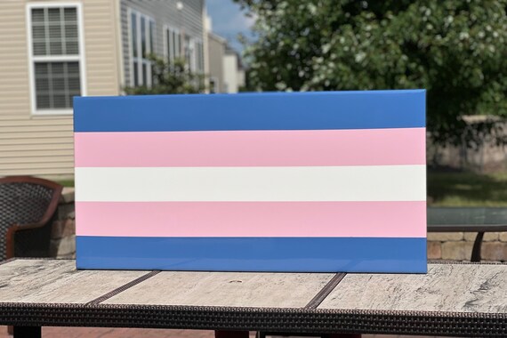 Custom Transgender Flag Epoxy Resin/modern Wall Art/table - Etsy
