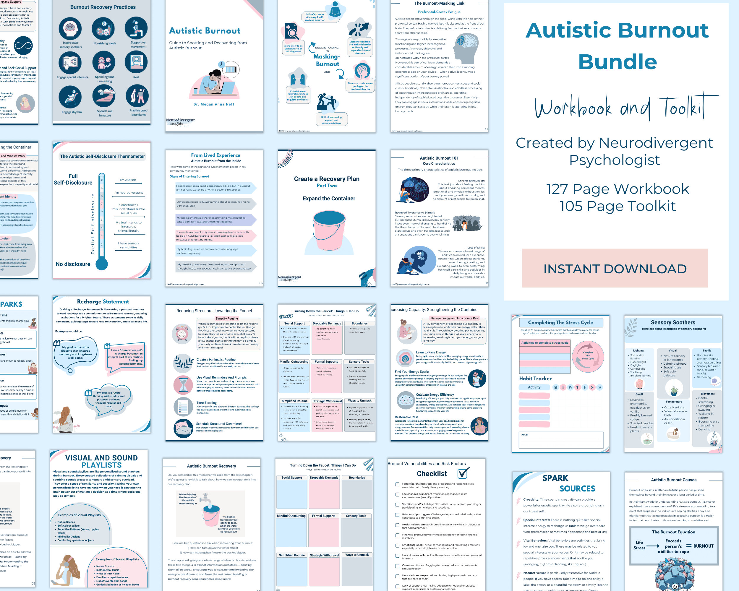 Autistic Burnout Workbook | Autistic Burnout Toolkit | Autism Workbook ...