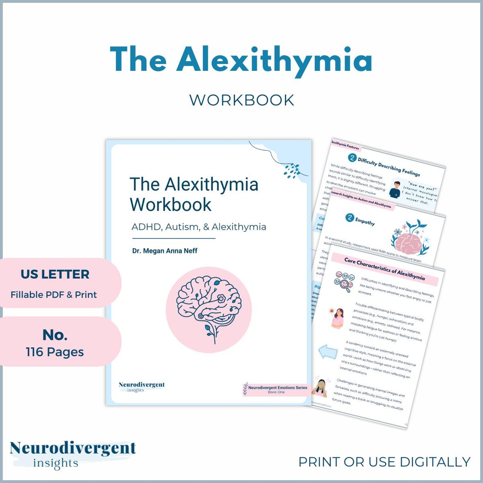 The Alexithymia Workbook | ADHD Workbook | Autistic Workbook | Therapy ...