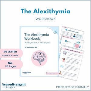 The Alexithymia Workbook | ADHD Workbook | Autistic Workbook | Therapy ...