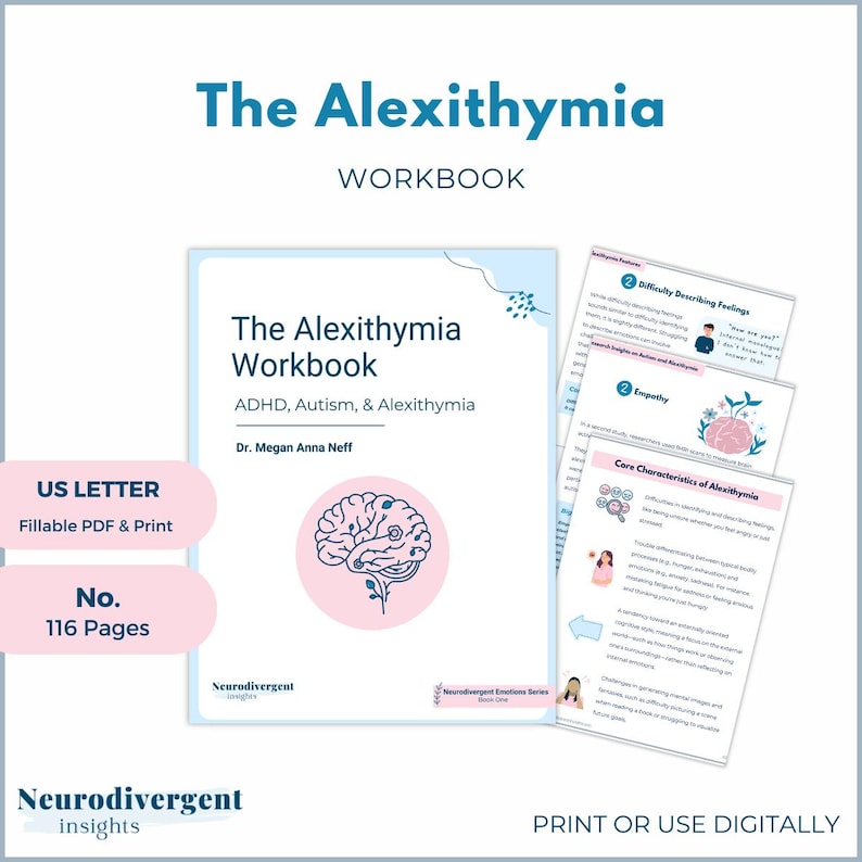 The Alexithymia Workbook | ADHD Workbook | Autistic Workbook | Therapy ...
