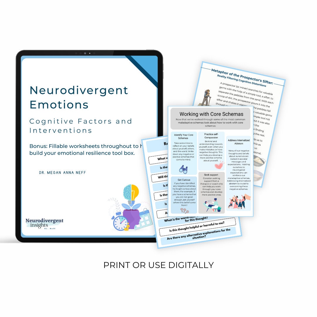 Therapy Workbook | CBT | ACT | Neurodivergent | Emotions | Therapy ...