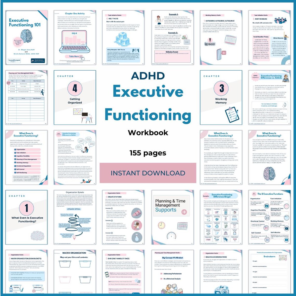 Executive Functioning| ADHD Workbook | ADHD Worksheets | Executive ...
