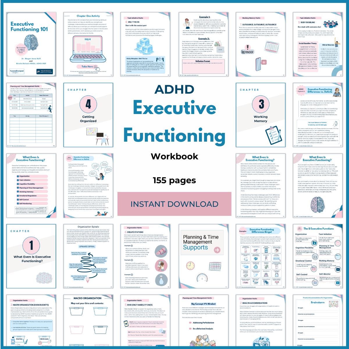 Executive Functioning| ADHD Workbook | ADHD Worksheets | Executive ...