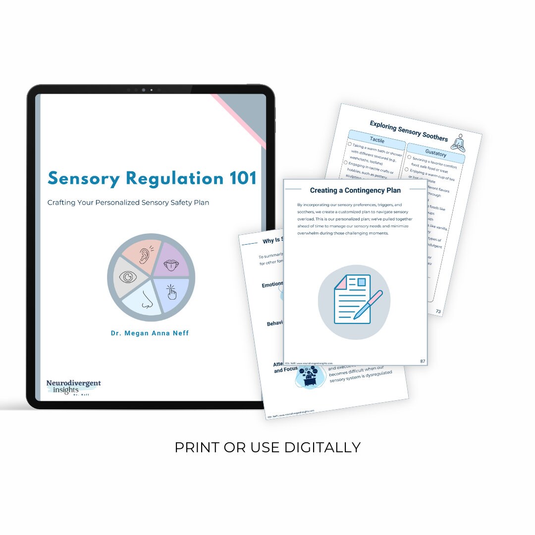 Personalized Sensory Safety Plan | Sensory Regulation Workbook| Digital ...