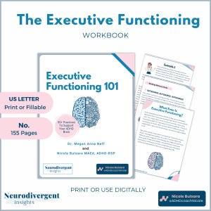 Executive Functioning| ADHD Workbook | ADHD Worksheets | Executive ...
