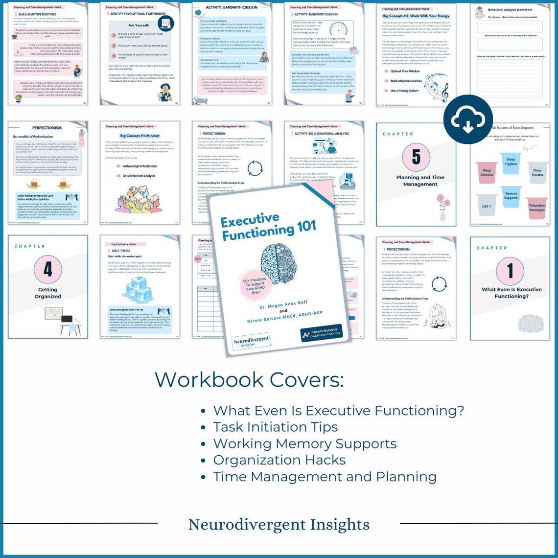 Executive Functioning| ADHD Workbook | ADHD Worksheets | Executive ...