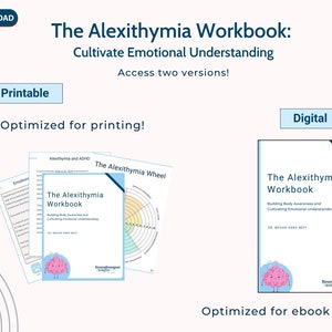 The Alexithymia Workbook ADHD Workbook Autistic Workbook Therapy ...