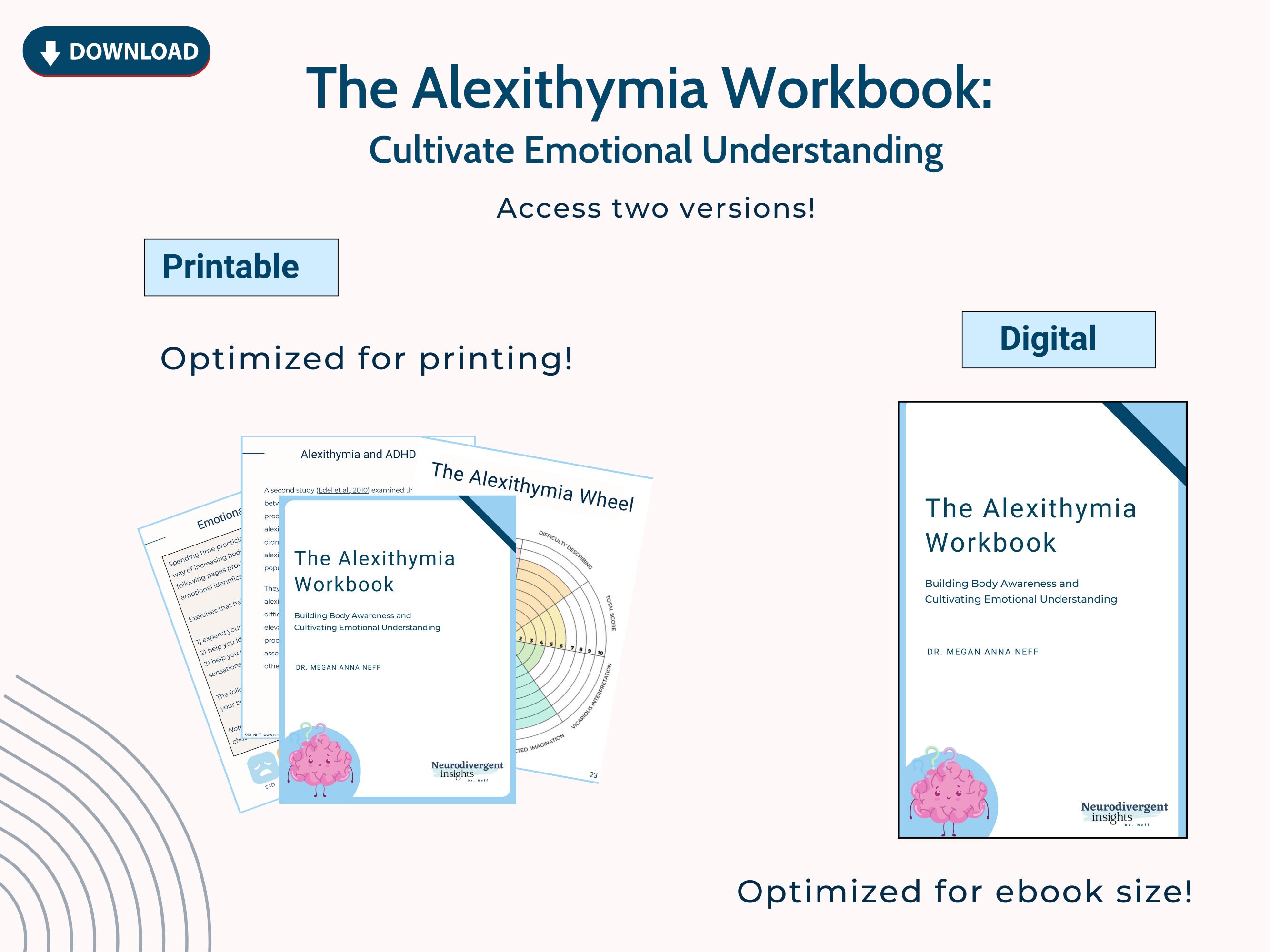 The Alexithymia Workbook ADHD Workbook Autistic Workbook Therapy ...