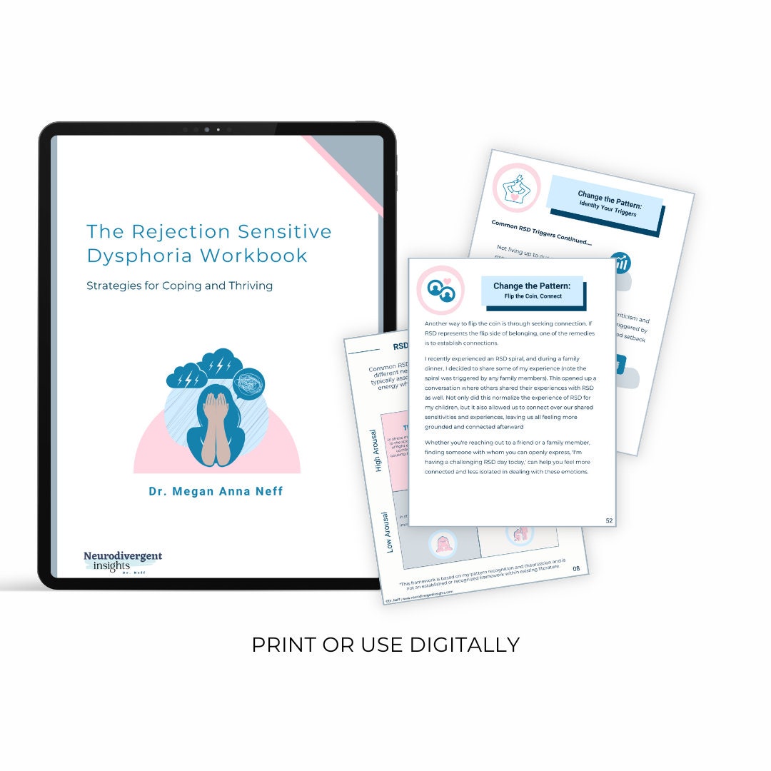 ADHD Workbook Bundle | RSD Bundle | Adhd Worksheets | Rejection ...