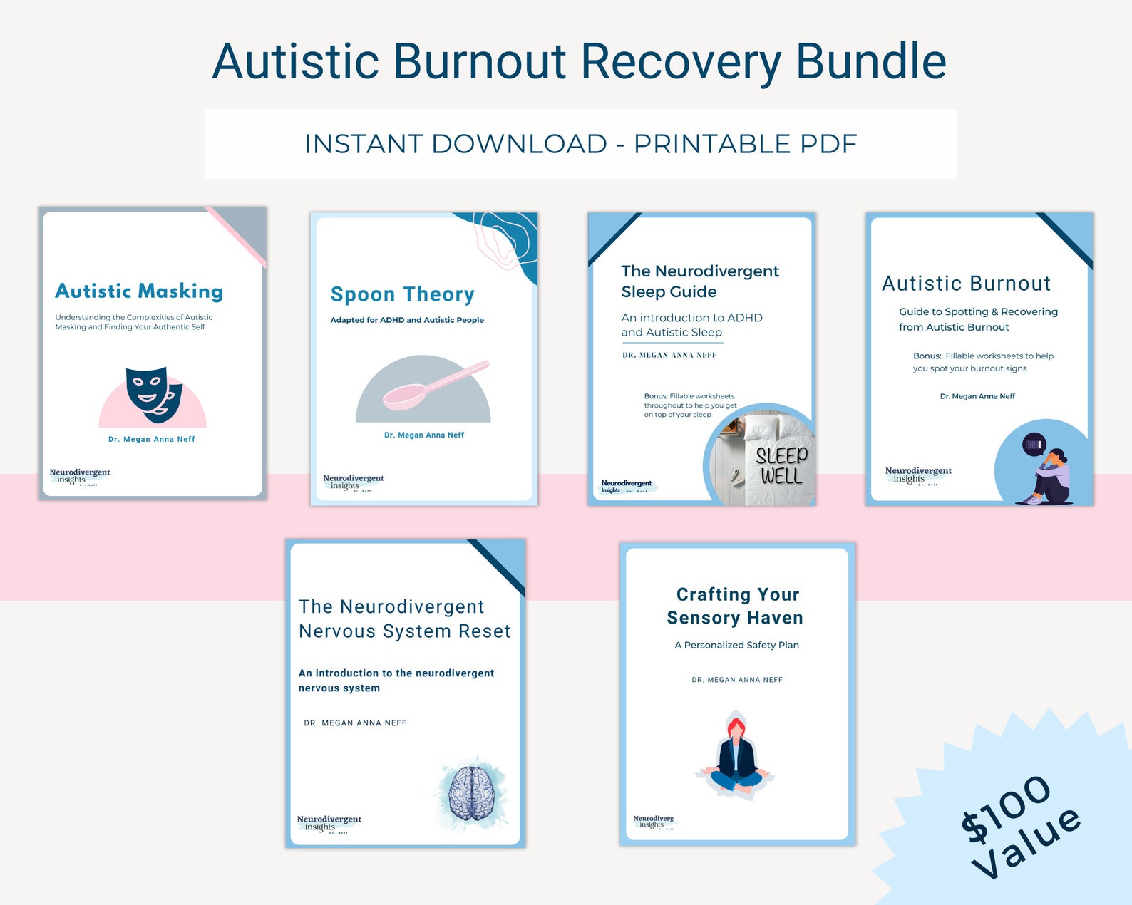 Autism Burnout Bundle Digital Workbook Autism Workbook Therapy ...