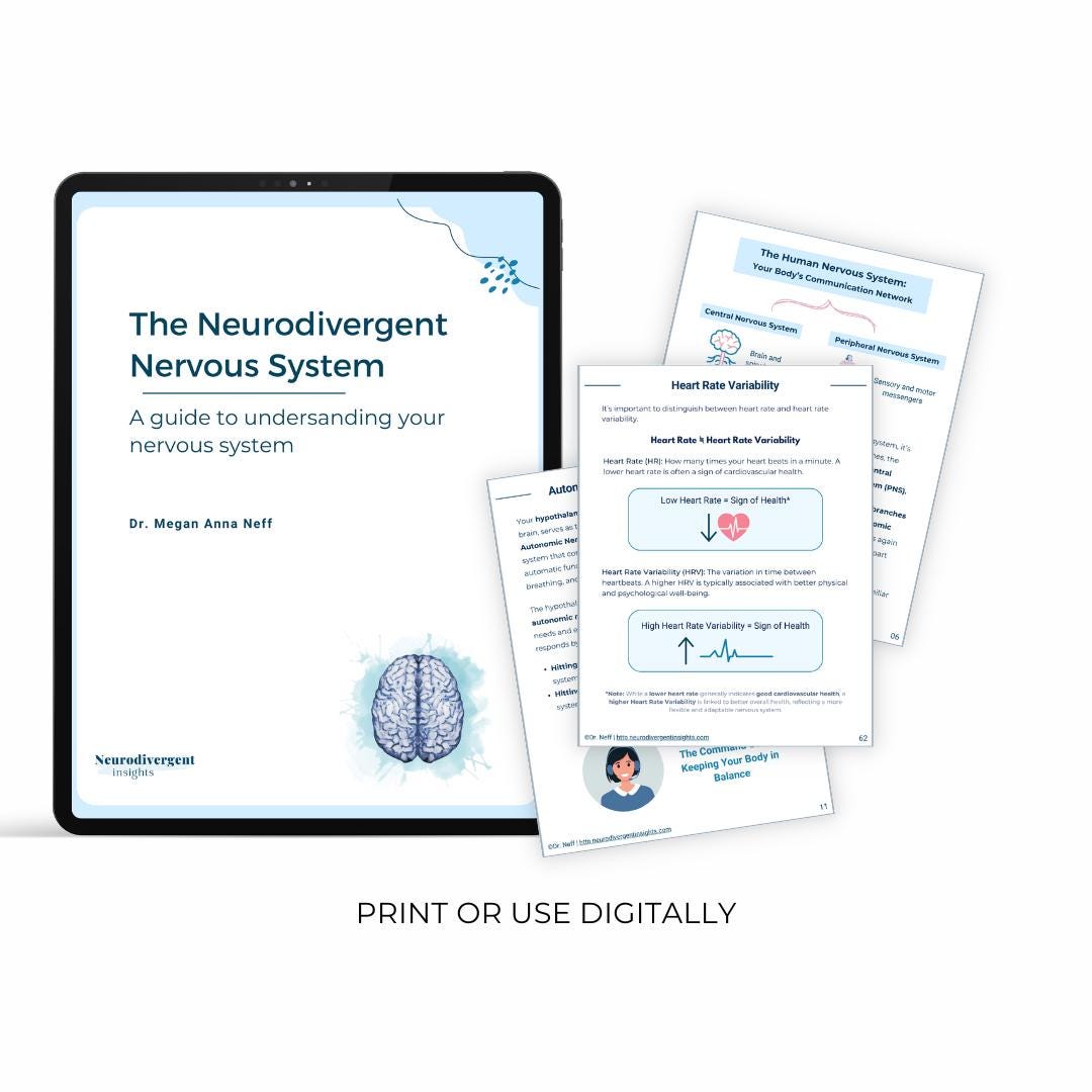 The Neurodivergent Nervous System | Autism Workbook | ADHD Workbook ...