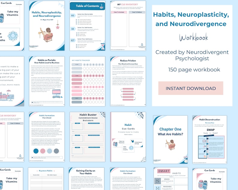 Habit Bundle Habit Workbook ADHD Habit Tracker Habit Tracker Habit ...