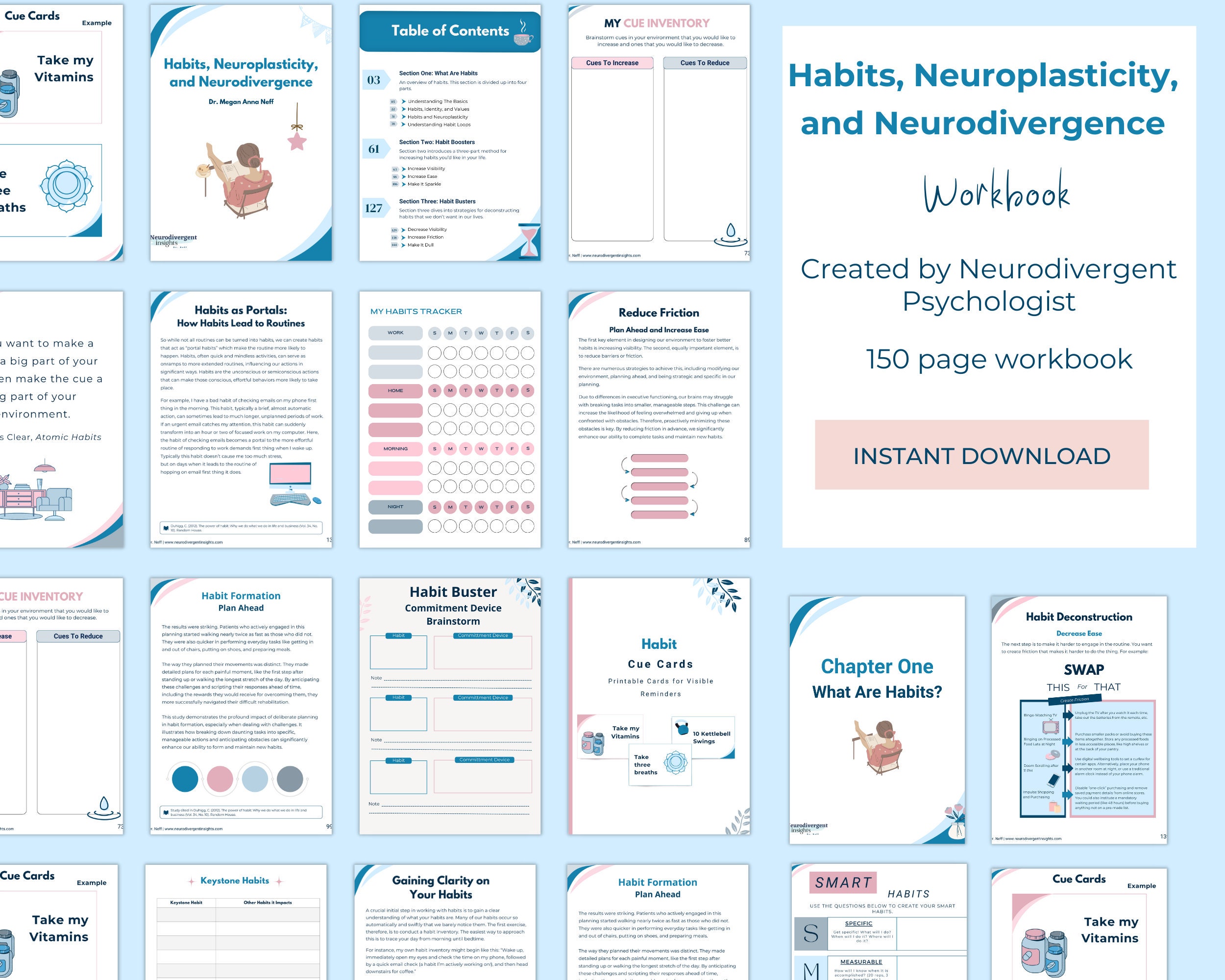 Habit Bundle Habit Workbook ADHD Habit Tracker Habit Tracker Habit ...